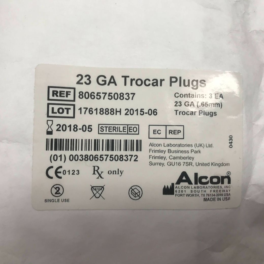 ALCON 8065750837 23 GA Trocar Plugs (X) - GB TECH USA
