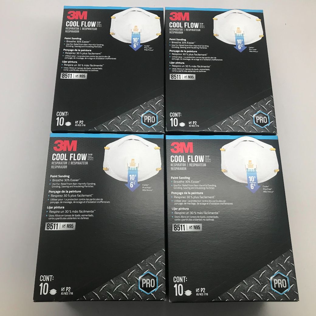 3M 8511 Cool Flow Particular Respirator (4 Boxes of 10/Case) - GB TECH USA
