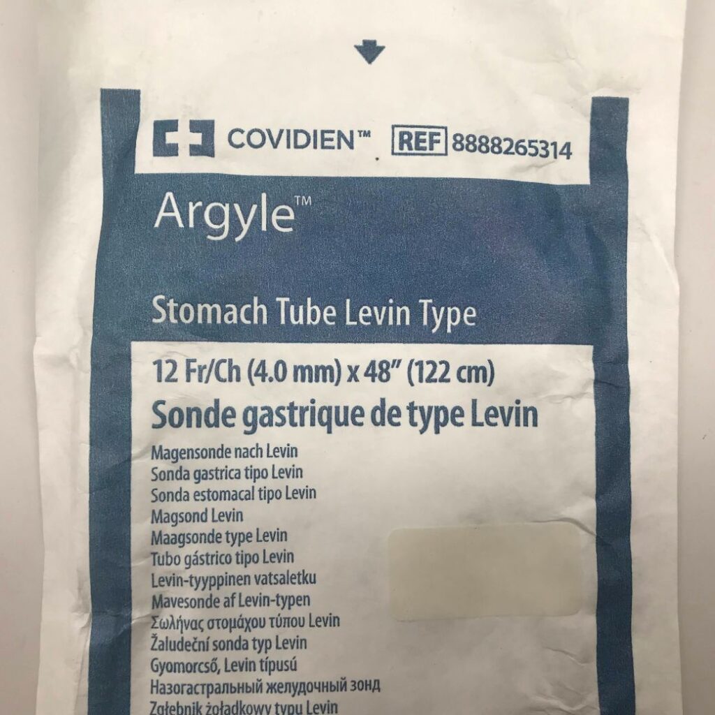 COVIDIEN 8888265314 Argyle Stomach Tube Levin Type, 12Fr/Ch x 48″ (X ...