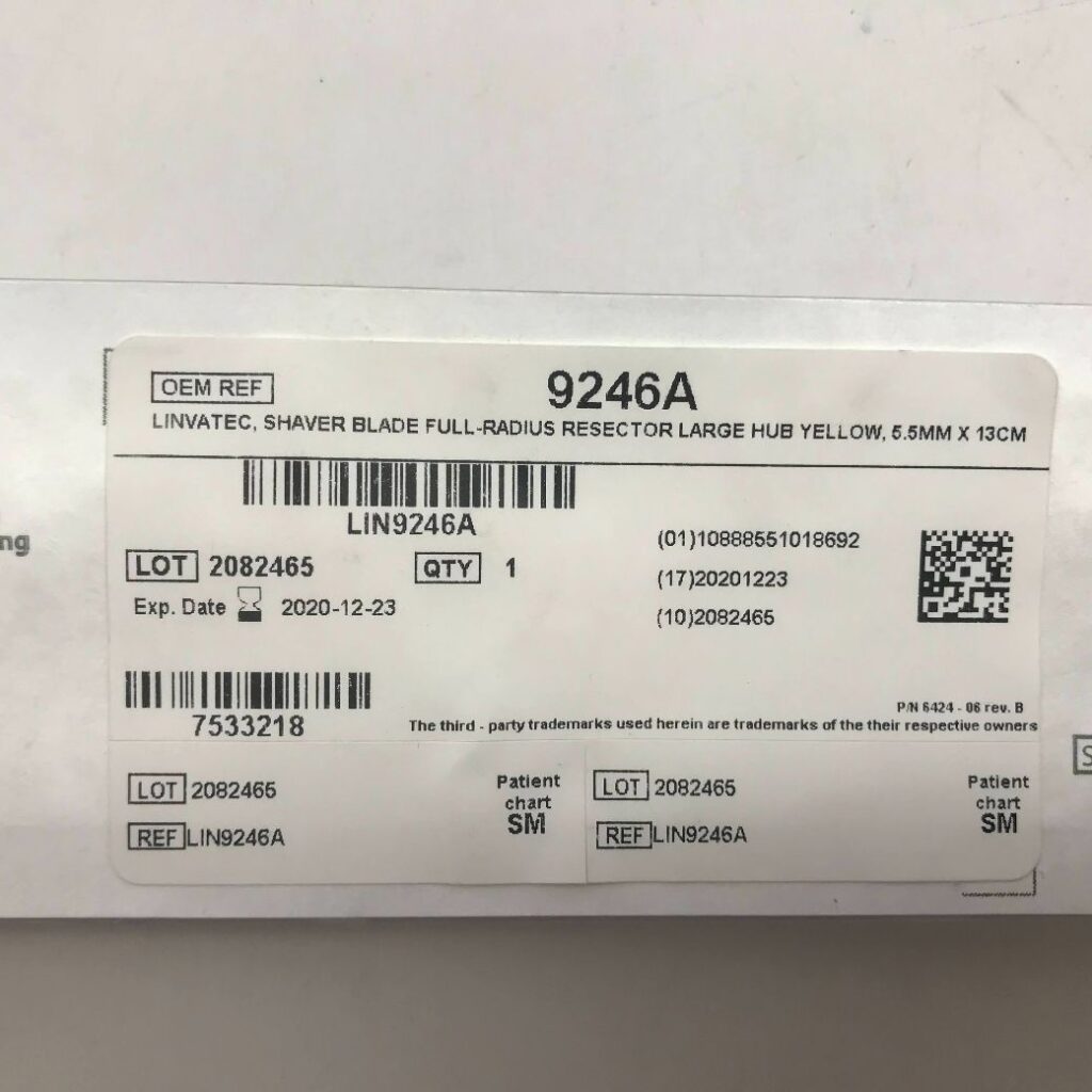 CONMED 9246A Linvatec Shaver Blade Full Radius Resector Large Hub ...