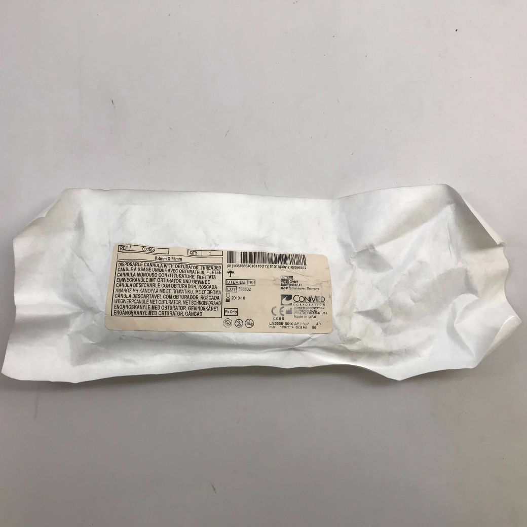 CONMED C7362 Disposable Cannula With Obturator, Threaded, 8.4mm x 75mm ...