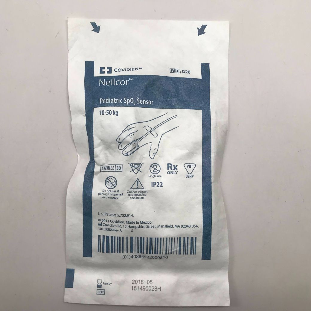 COVIDIEN D20 Nellcor Pediatric SPO2 Sensor, 10-50kg (X) – GB TECH USA