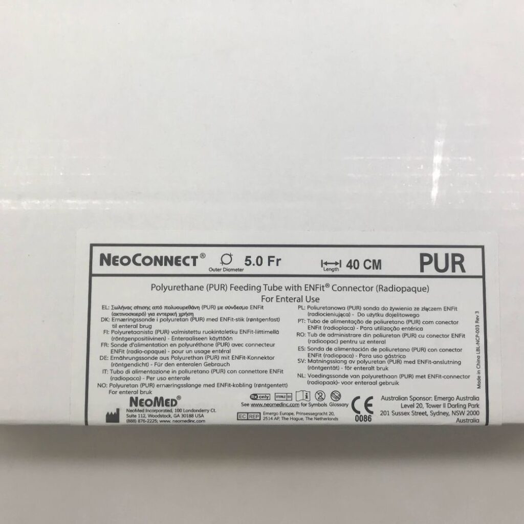 NeoMed FTS5.0P-NC NeoConnect Polyurethane Feeding Tube with ENFIT ...