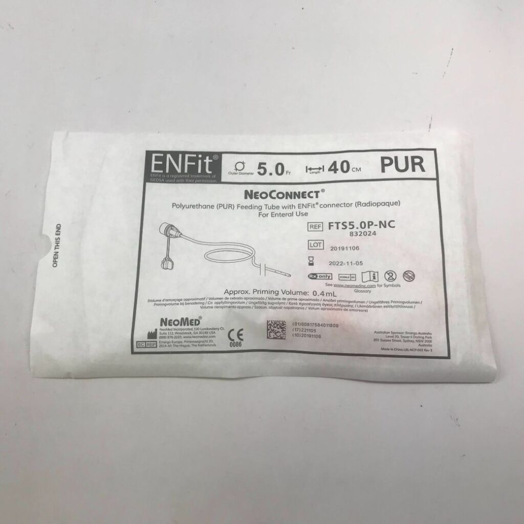 NeoMed FTS5.0P-NC NeoConnect Polyurethane Feeding Tube with ENFIT ...