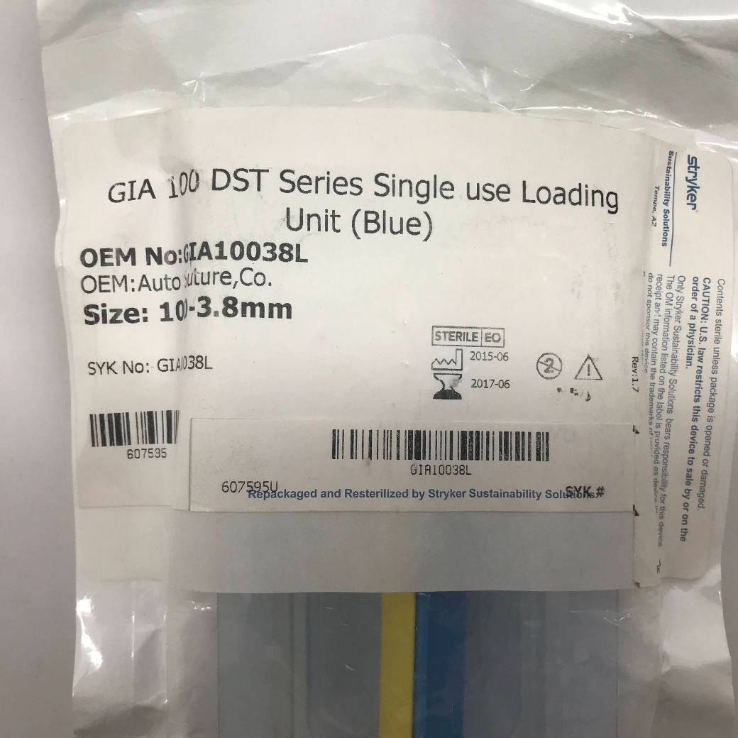 AUTO SUTURE GIA10038L GIA 100 DST Series Single Use Loading Unit (Blue ...