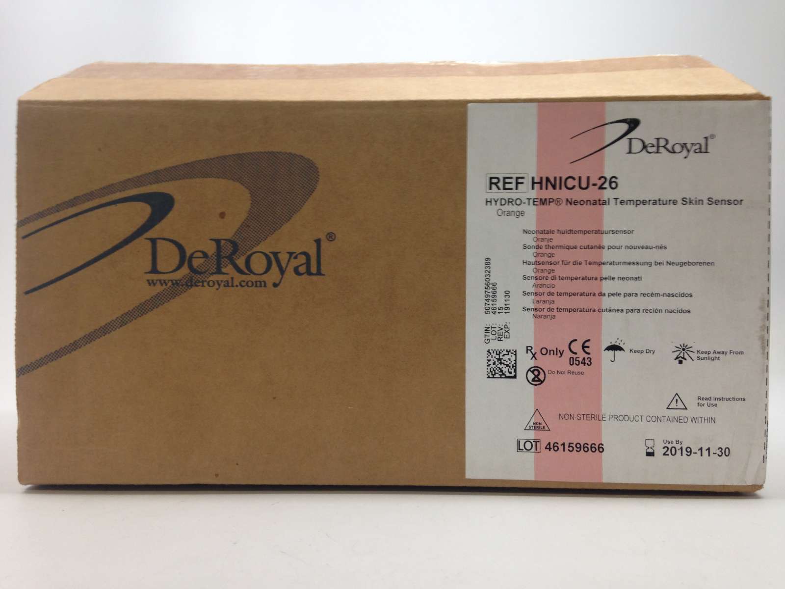 DeRoyal HNICU-26 Hydro-Temp Neonatal Temperature Skin Sensor (50/Box) (X) - GB TECH USA