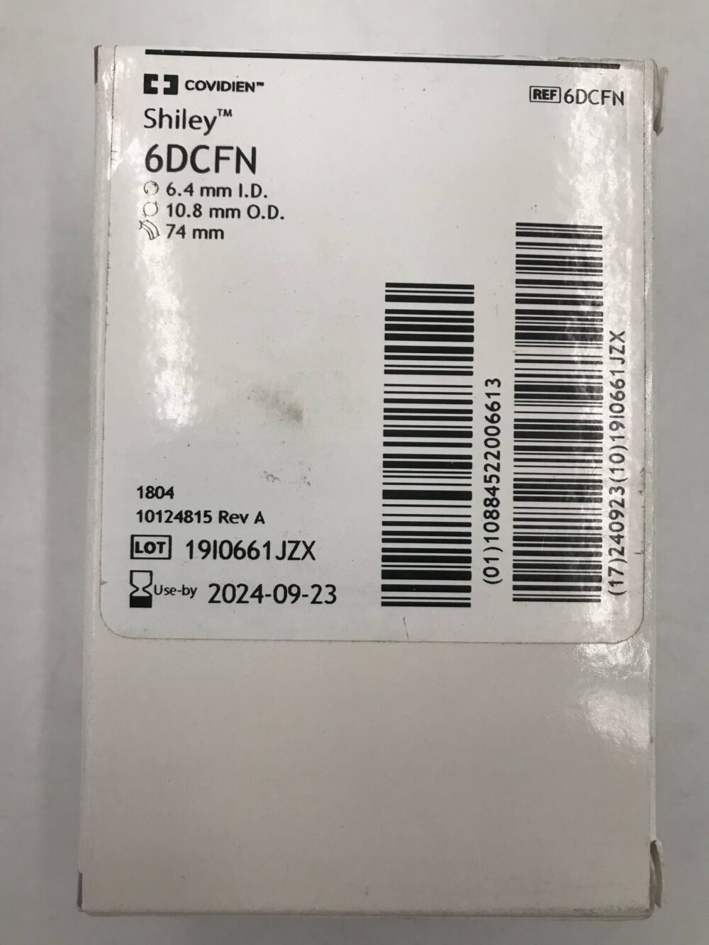 COVIDIEN 6DCFN Shiley Tracheostomy Tube Cuffless With Disposable Inner ...