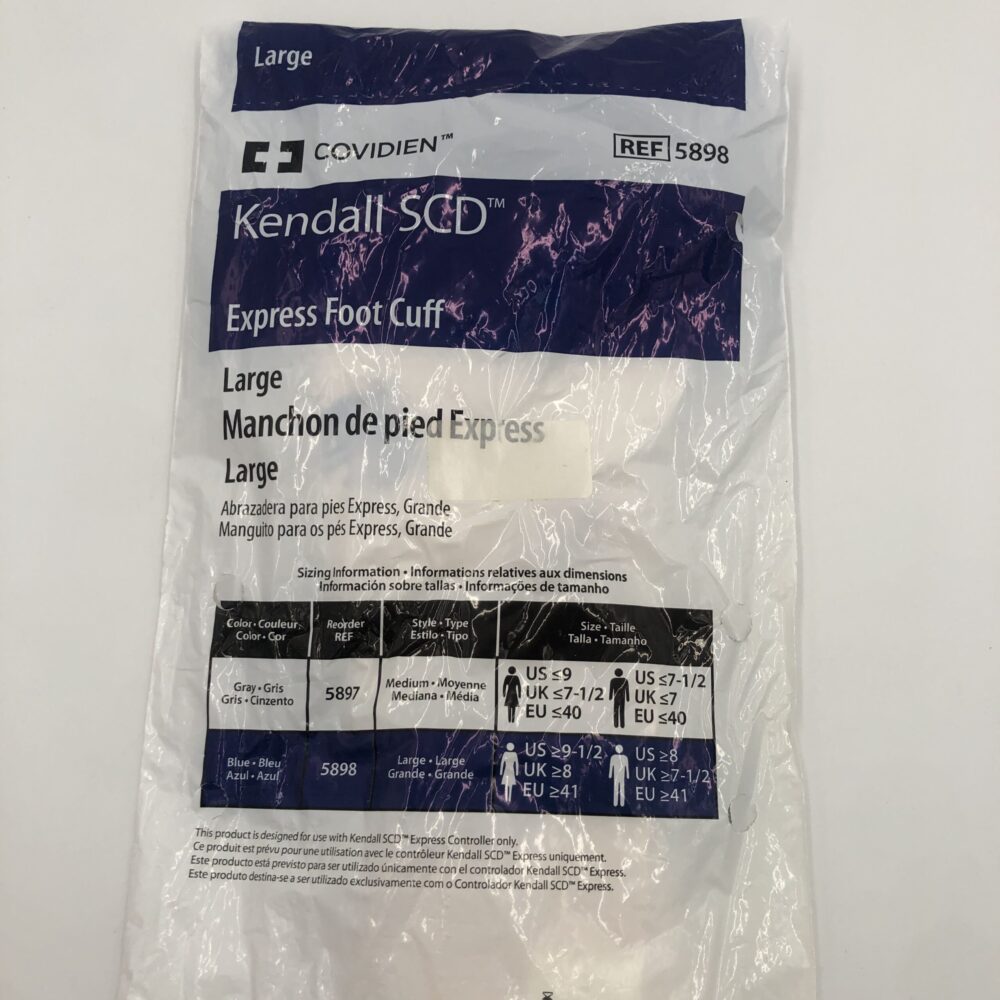 COVIDIEN 5898 Kendall SCD Express Foot Cuff, Large (X) - GB TECH USA