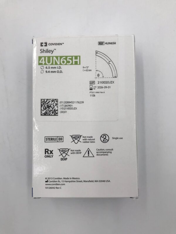 COVIDIEN 4UN65H Shiley Adult Flexible Tracheostomy Tube Cuffless Disp ...