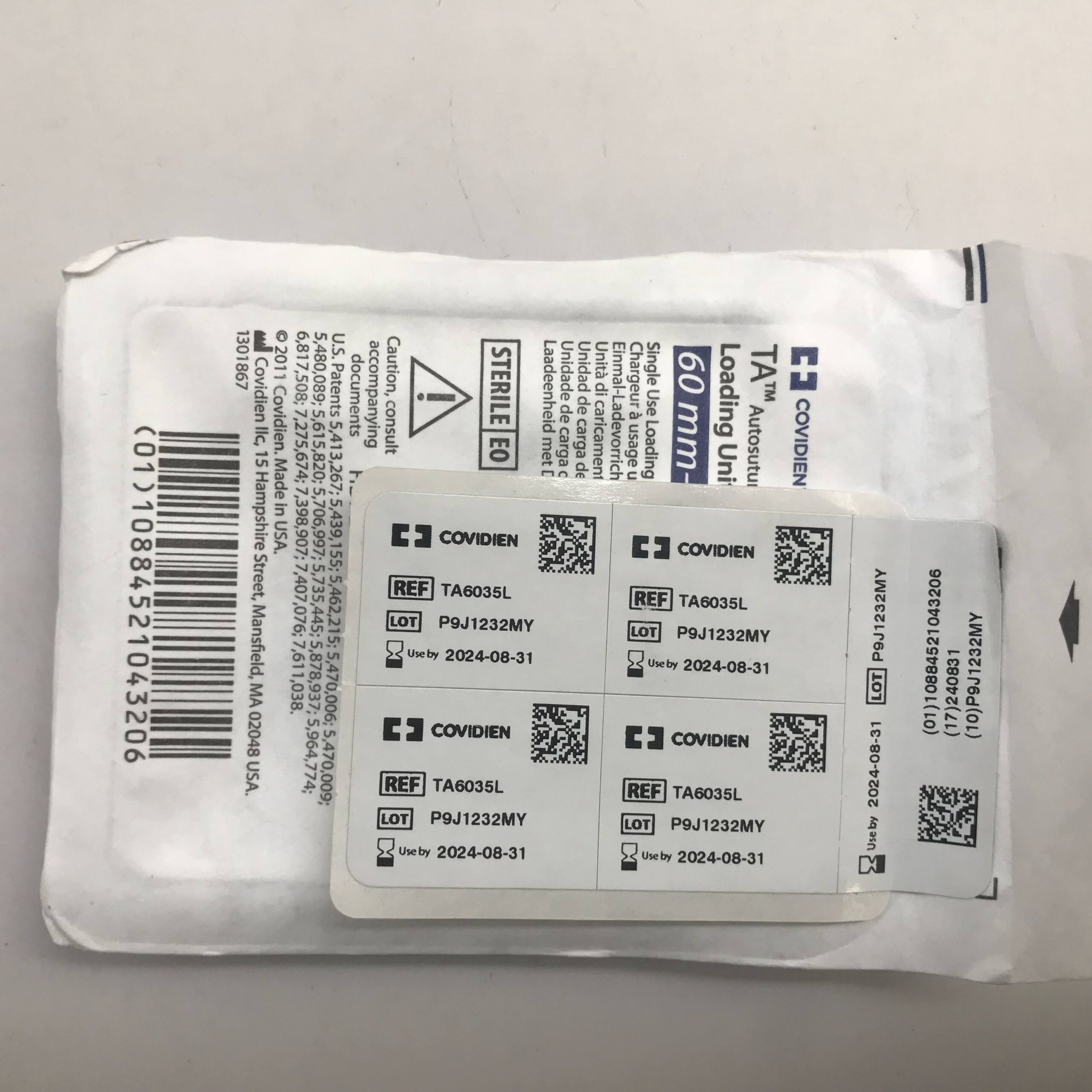 COVIDIEN TA6035L TA AutoSuture Loading Unit With DST Series Technology ...