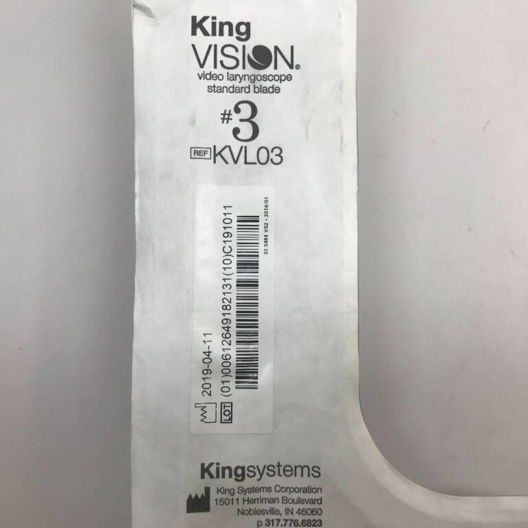 KING SYSTEMS KVL03 King Vision Video Laryngoscope Standard Blade #3 ...