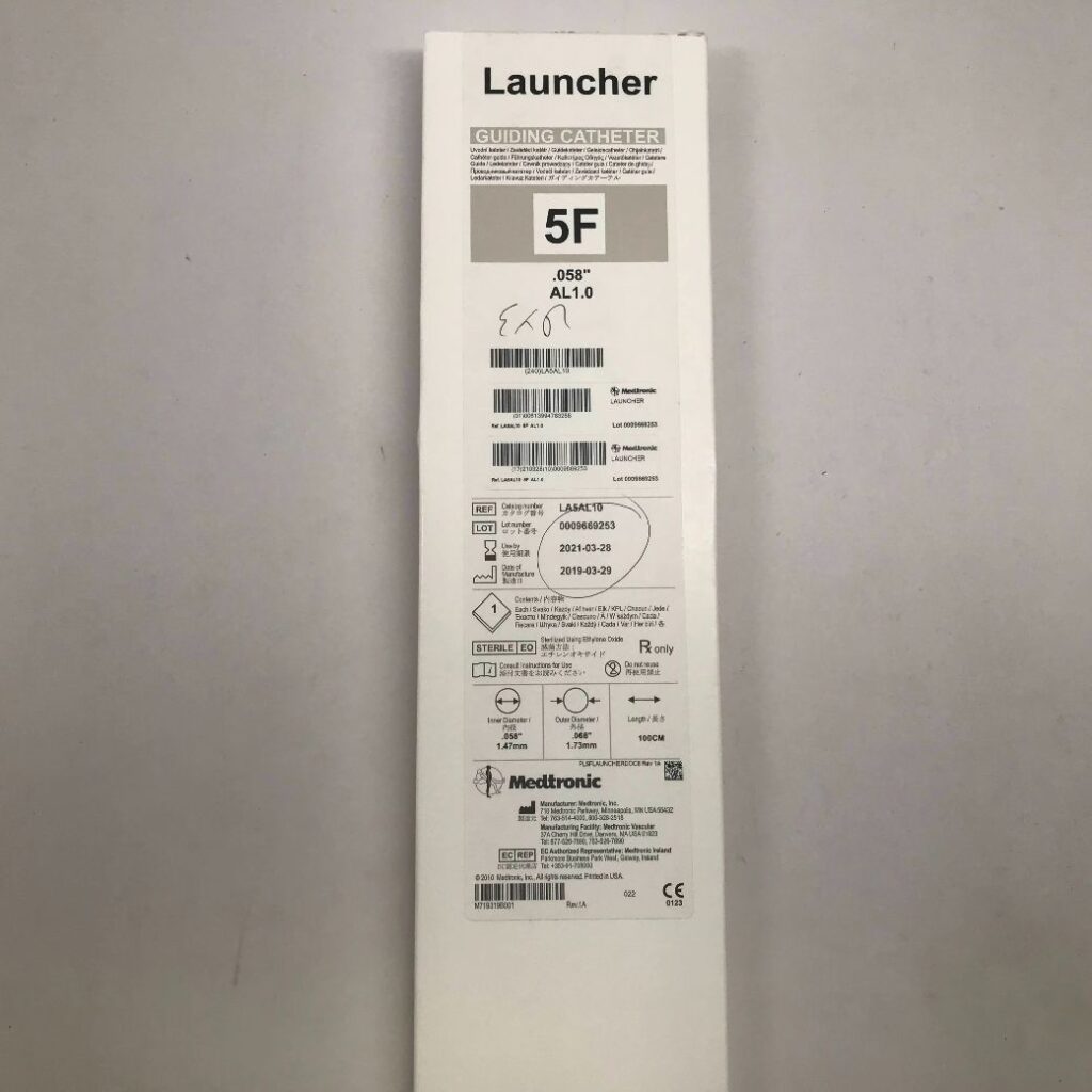 MEDTRONIC LA5AL10 Launcher Guiding Catheter, 5F, .058", AL1.0, 100cm (X ...