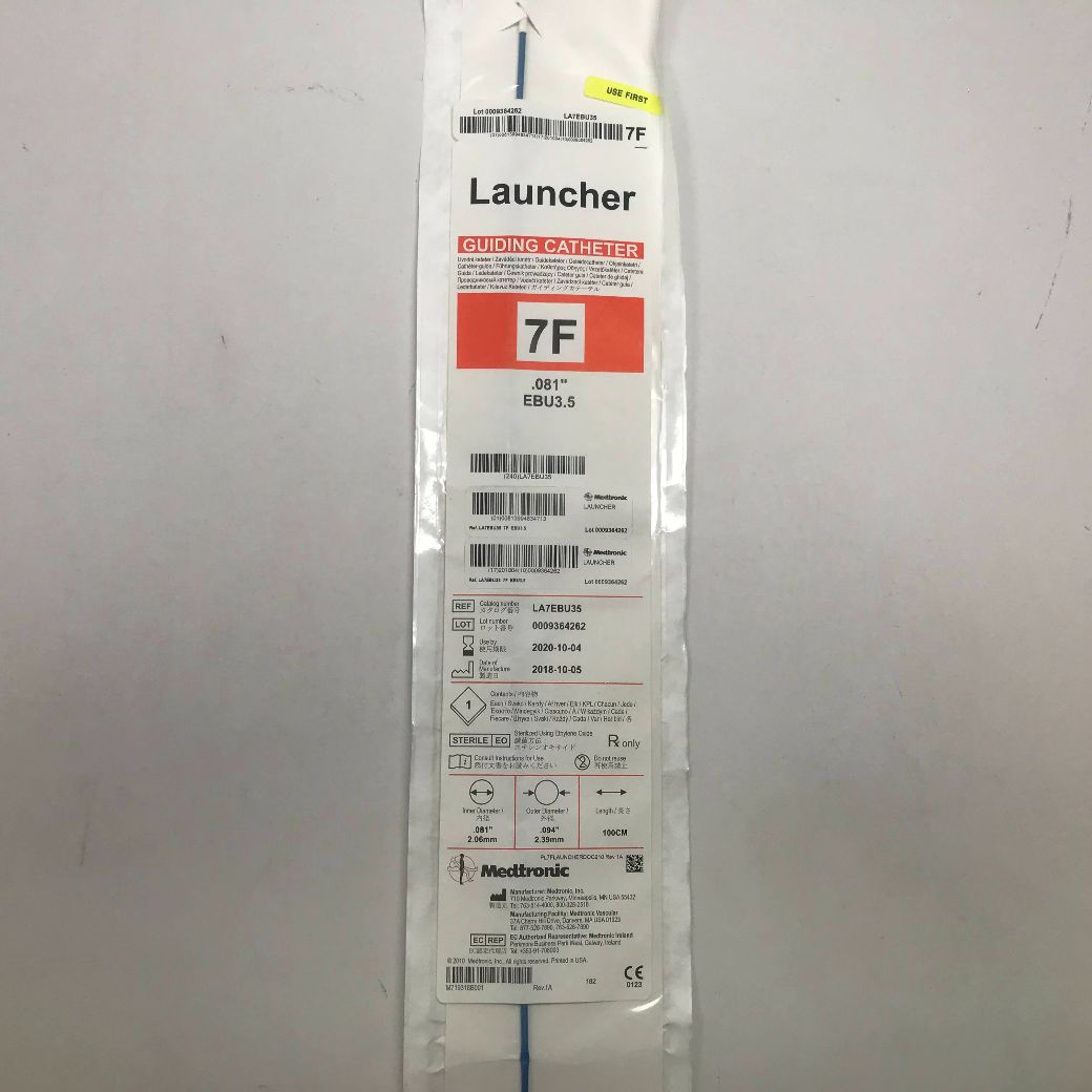 MEDTRONIC LA7EBU35 Launcher Guiding Catheter, 7F, .081", EBU3.5, 100cm ...