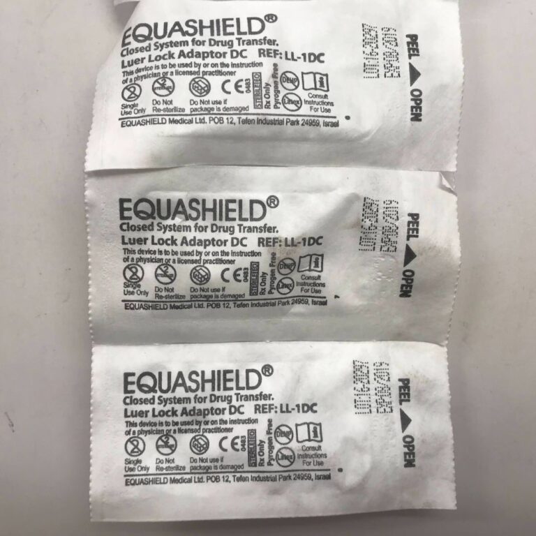 EQUASHIELD LL-1DC Closed System For Drug Transfer Luer Lock Adaptor DC ...