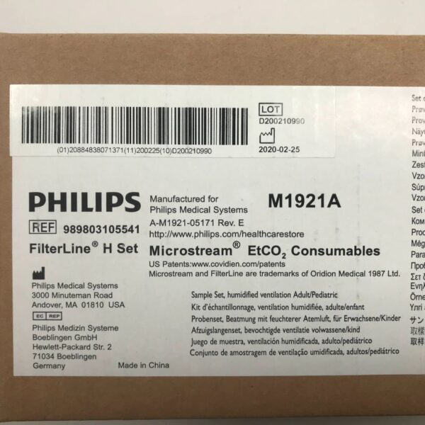 PHILIPS M1921A FilterLine H Set MicroStream EtCO2 Consumables (25/Box ...