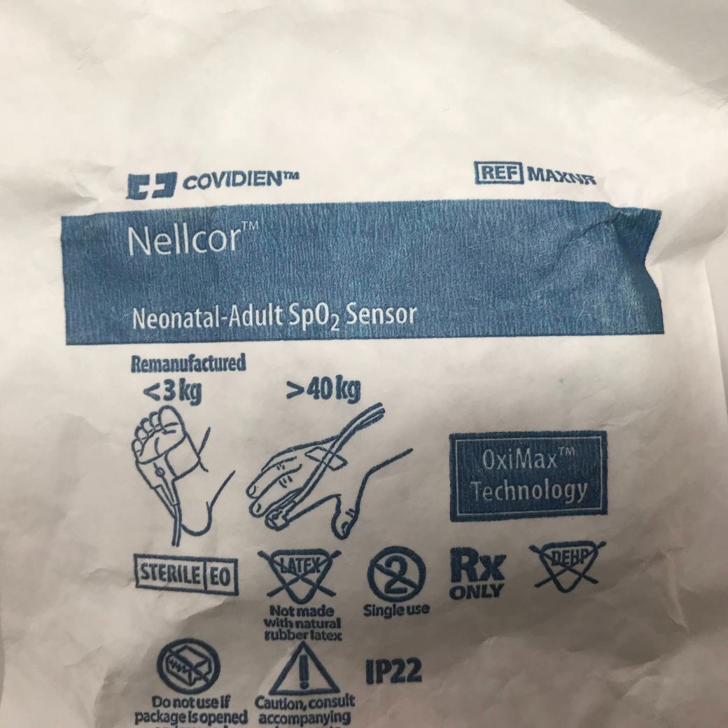 COVIDIEN MAXNR Nellcor Neonatal-Adult SPO2 Sensor, 3kg, 40kg (X) - GB ...
