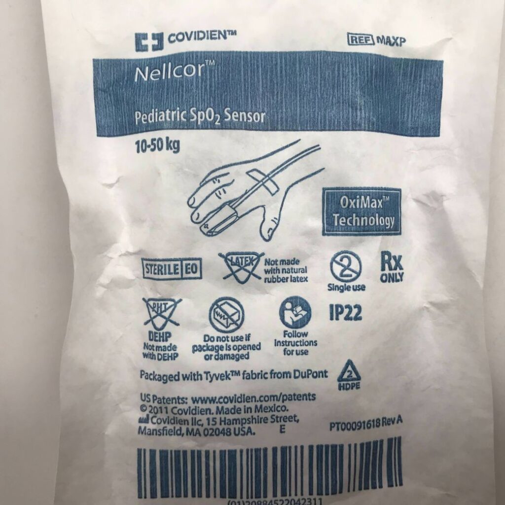 COVIDIEN MAXP Nellcor Pediatric SPO2 Sensor, 10-50kg - GB TECH USA