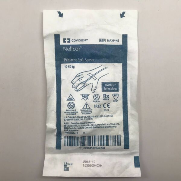 COVIDIEN MAXP-NS Nellcor Pediatric SPO2 Sensor, 10-50kg (X) - GB TECH USA
