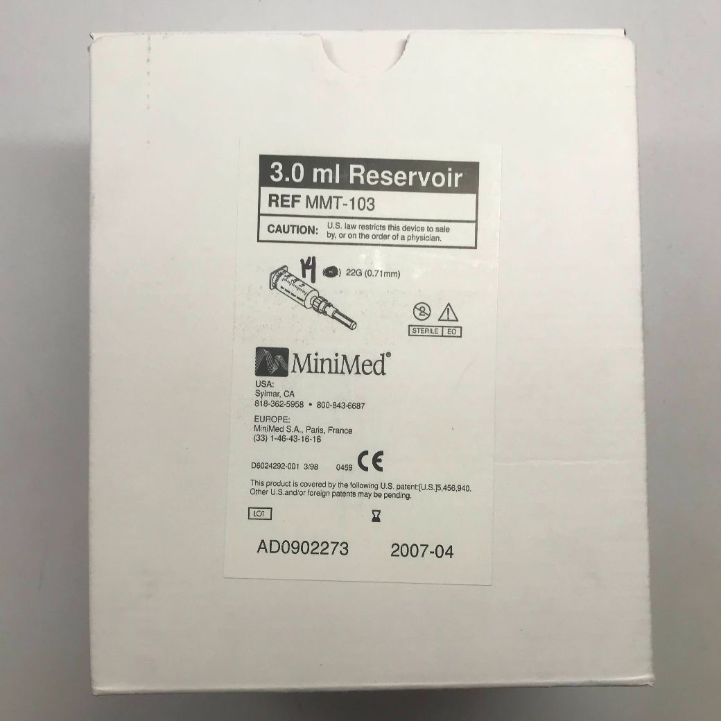 MINIMED MMT-103 3.0mL Reservoir (Box Of 14) (X) - GB TECH USA