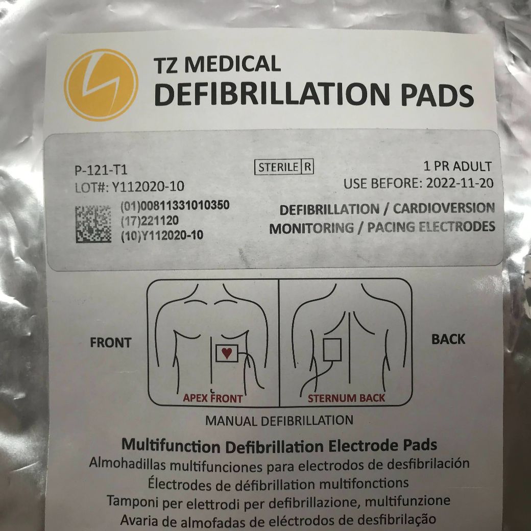 TZ MEDICAL P-121-T1 Multifunction Defibrillation Electrode Pads – GB ...