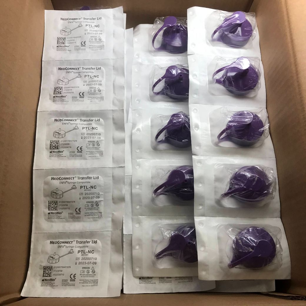 NEOMED PTL-NC Transfer Lid, ENFit Syringe Compatible (200/Box) - GB ...