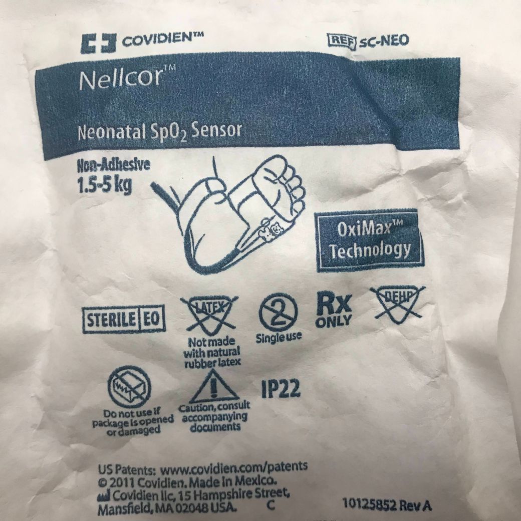 COVIDIEN SC-NEO Nellcor Neonatal SPO2 Sensor, Non-Adhesive, 1.5-5kg (X ...