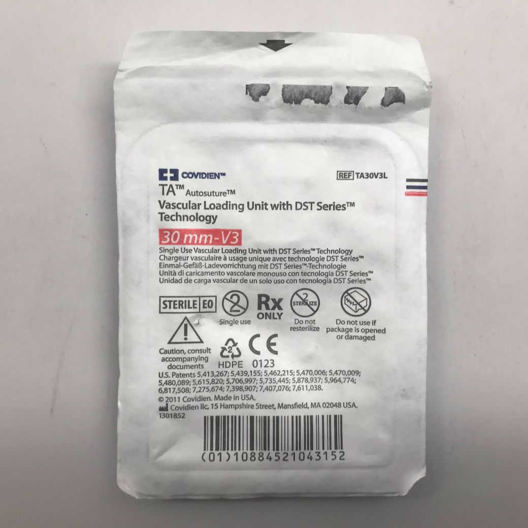 COVIDIEN TA30V3L TA Autosuture Vascular Loading Unit With DST Series ...