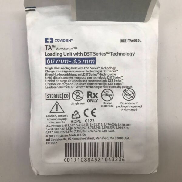 COVIDIEN TA6035L TA AutoSuture Loading Unit With DST Series Technology ...