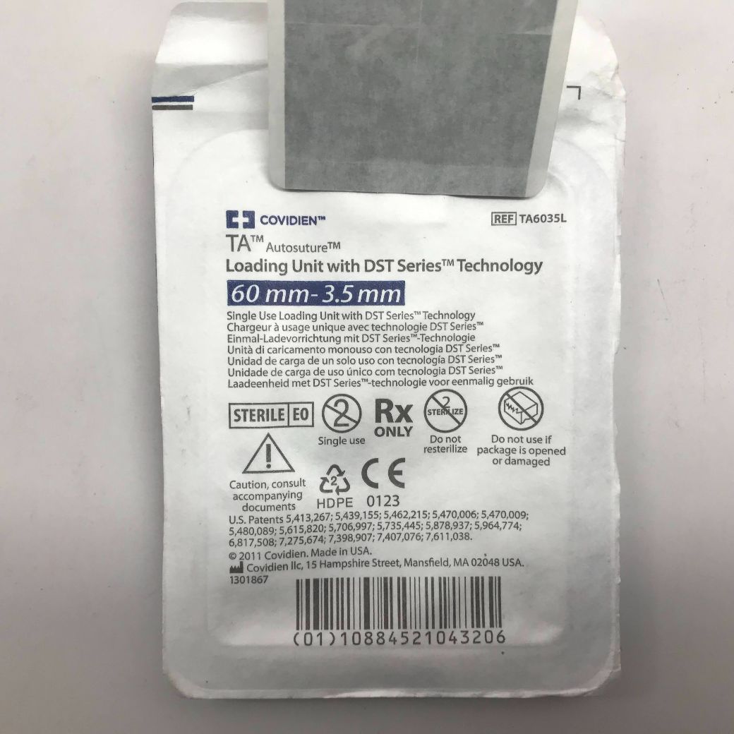 COVIDIEN TA6035L TA AutoSuture Loading Unit With DST Series Technology ...