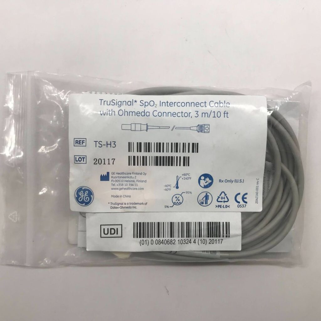 GE HEALTHCARE TS-H3 TruSignal SPO2 IntercoGE HEALTHCARE SPO2 ...