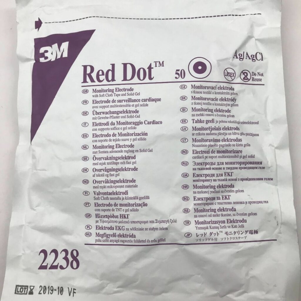 3M 2238 Red Dot Monitoring Electrode (50/pkg)(X) - GB TECH USA