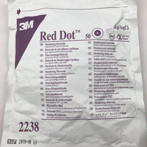 3M 2238 Red Dot Monitoring Electrode (50/pkg)(X) - GB TECH USA