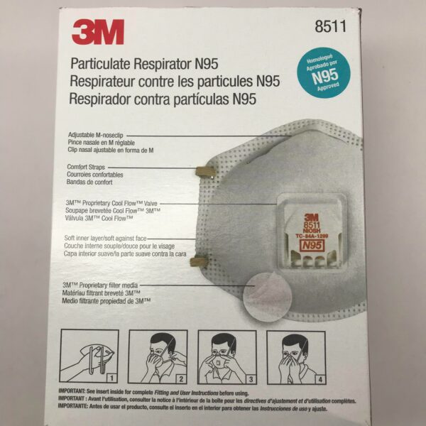 3M 8511 Particulate Respirator N95 (10/Box)(X) - GB TECH USA