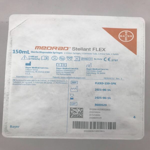 Bayer Medical FLEXD-150-SPK Medrad Stellant Flex 2 Sterile Syringes, 1 ...