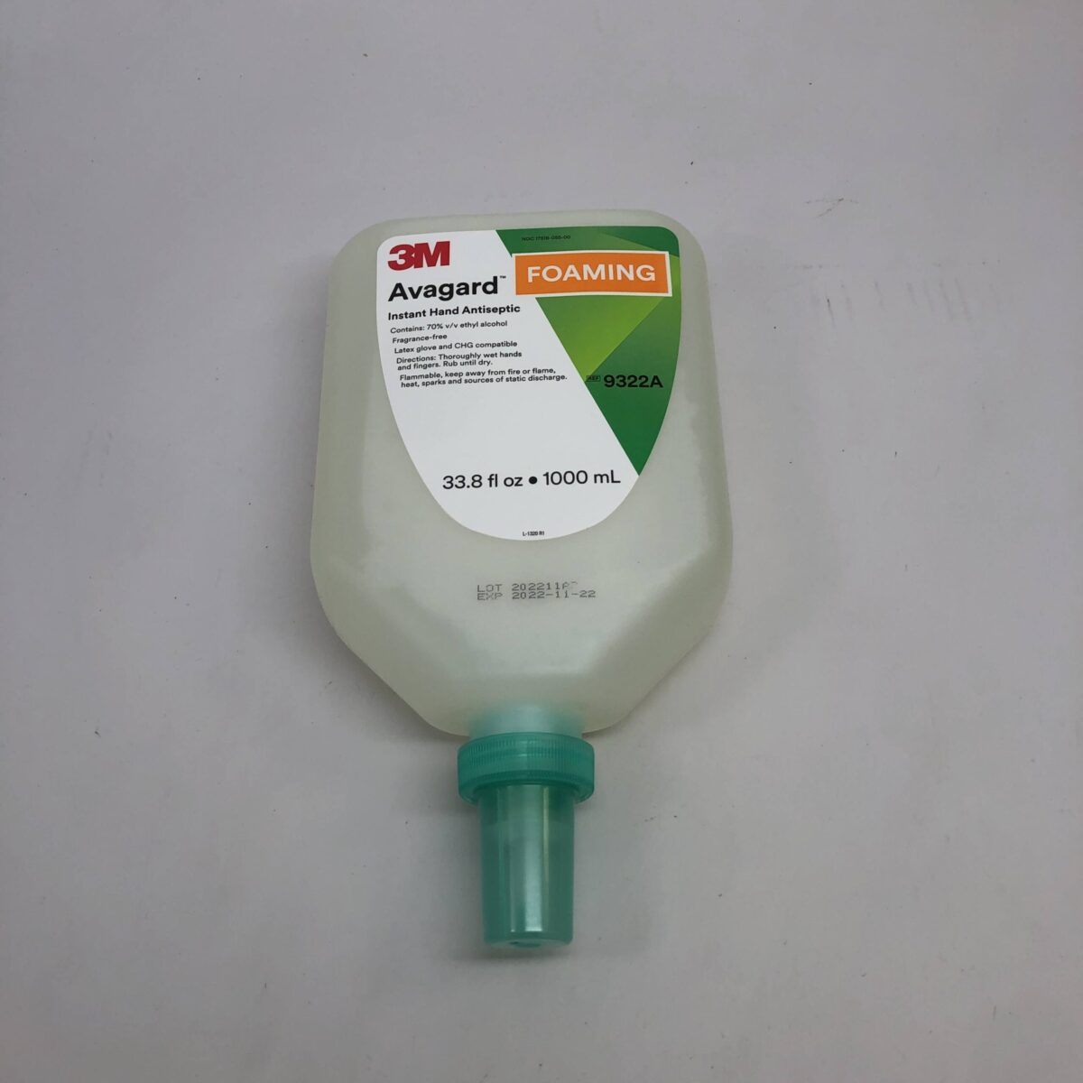 3M 9322A Avagard Foaming Instant Hand Antiseptic 33.8 fl.oz. / 1000mL ...