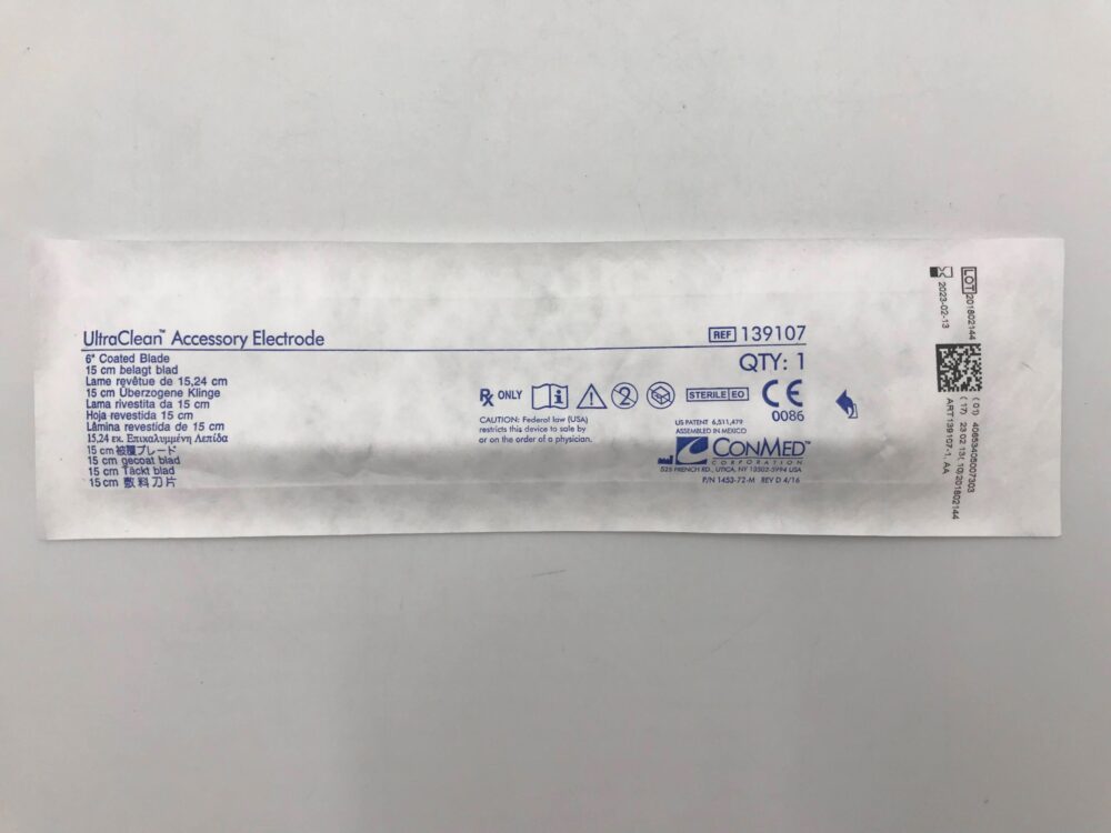 ConMed 139107 Ultraclean Acessorry Electrode 6in Coated Blade - GB TECH USA