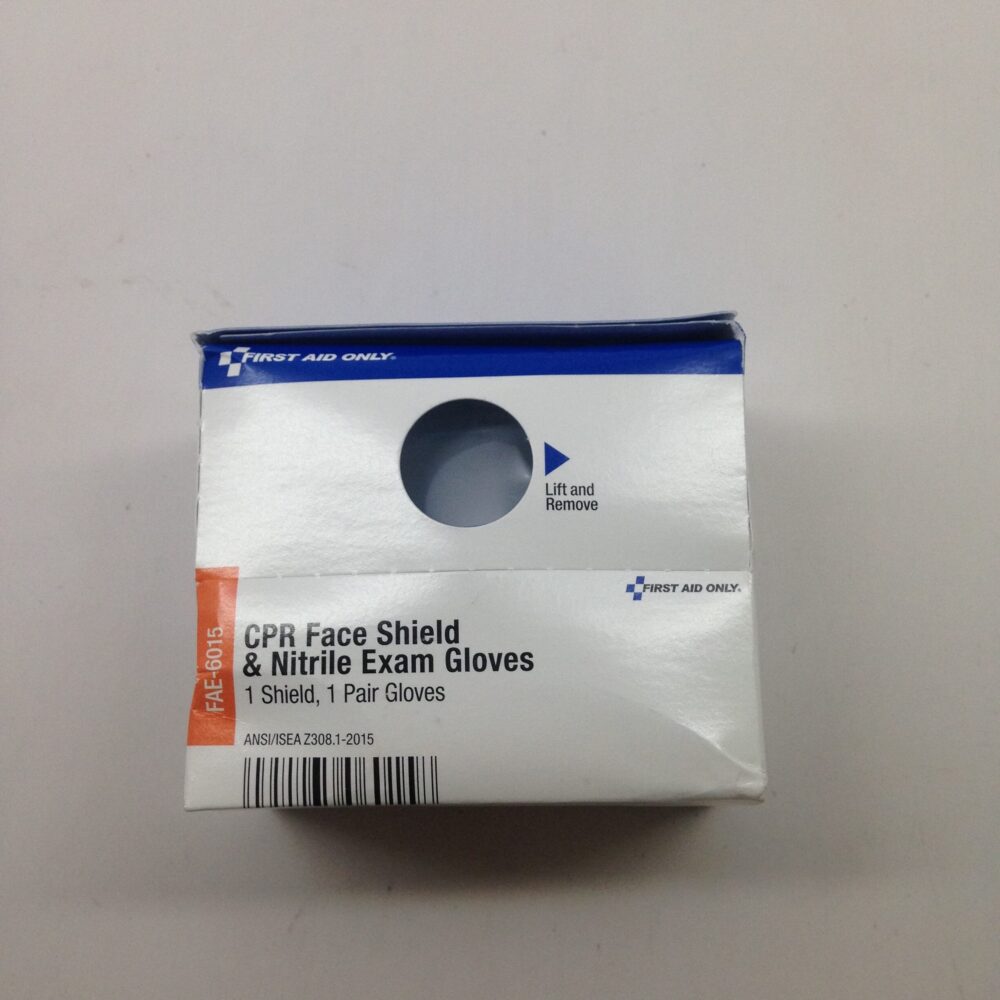 First Aid Only FAE-6015 CPR Face Shield & Nitrile Exam Gloves - GB TECH USA
