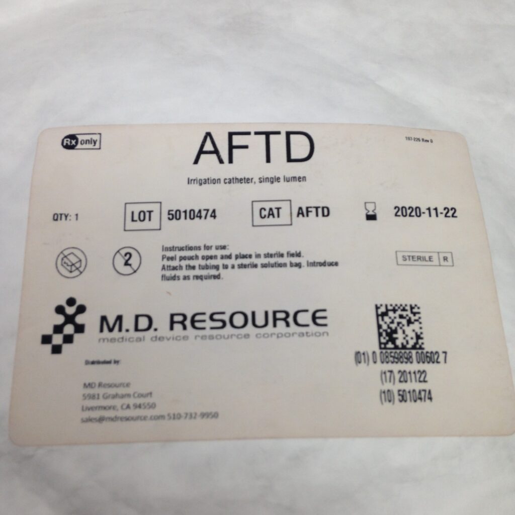 M.D. Resource AFTD Irrigation Catheter,Single Lumen (X) - GB TECH USA