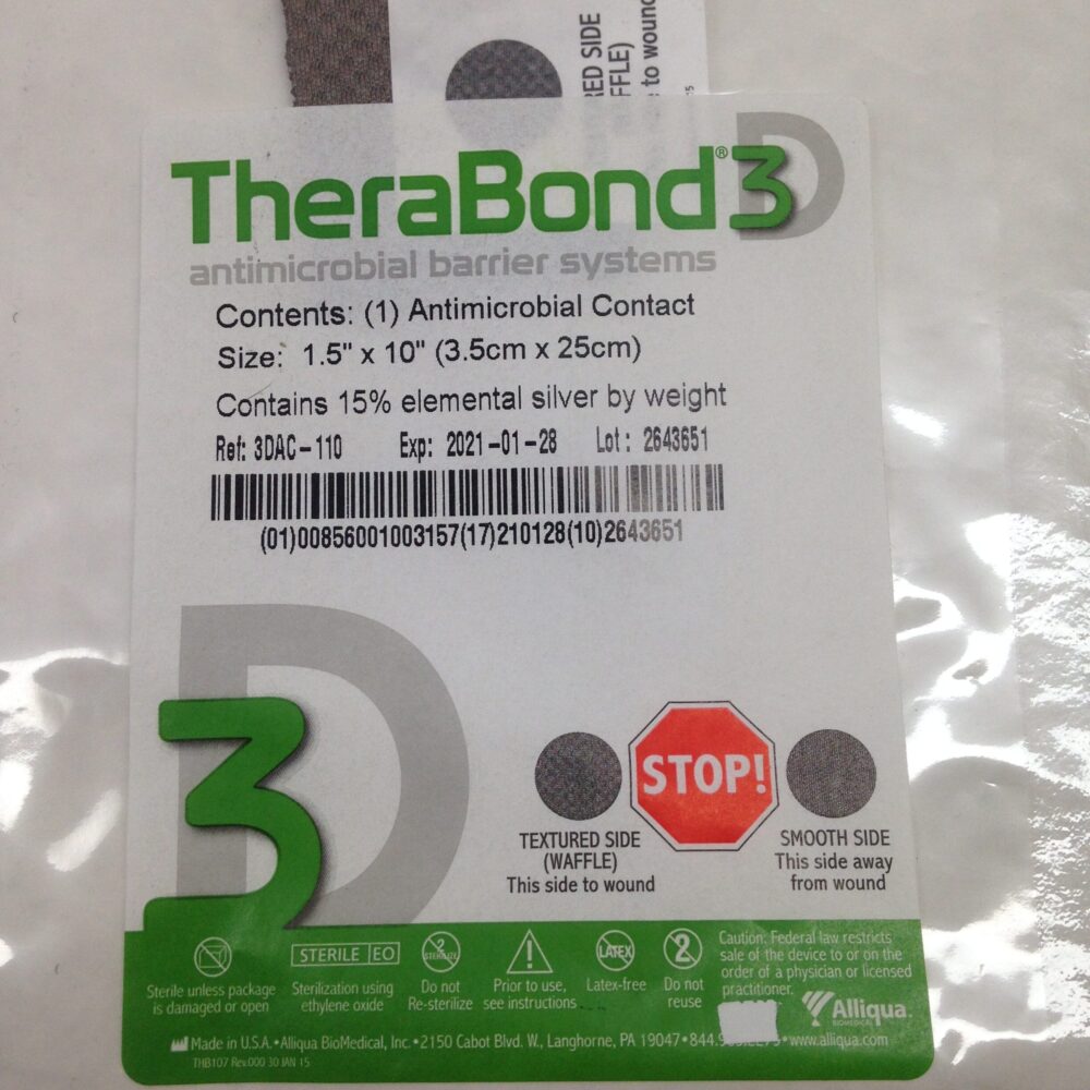 Alliqua BioMedical 3DAC-110 Therabond 3D antimicrobial Barrier Systems ...