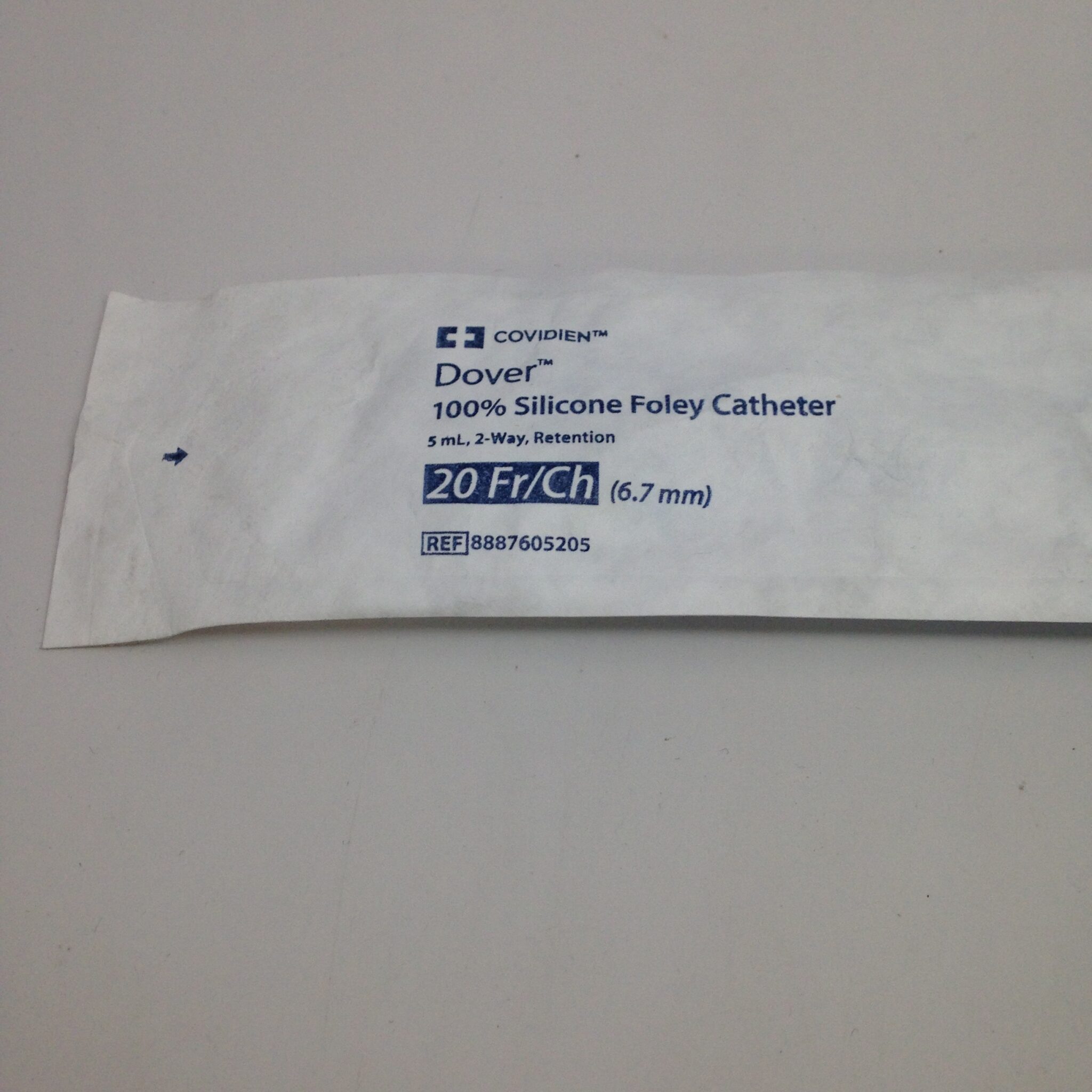 Covidien 8887605205 Dover 100% Silicone Foley Catheter, 5mL, 2-Way ...