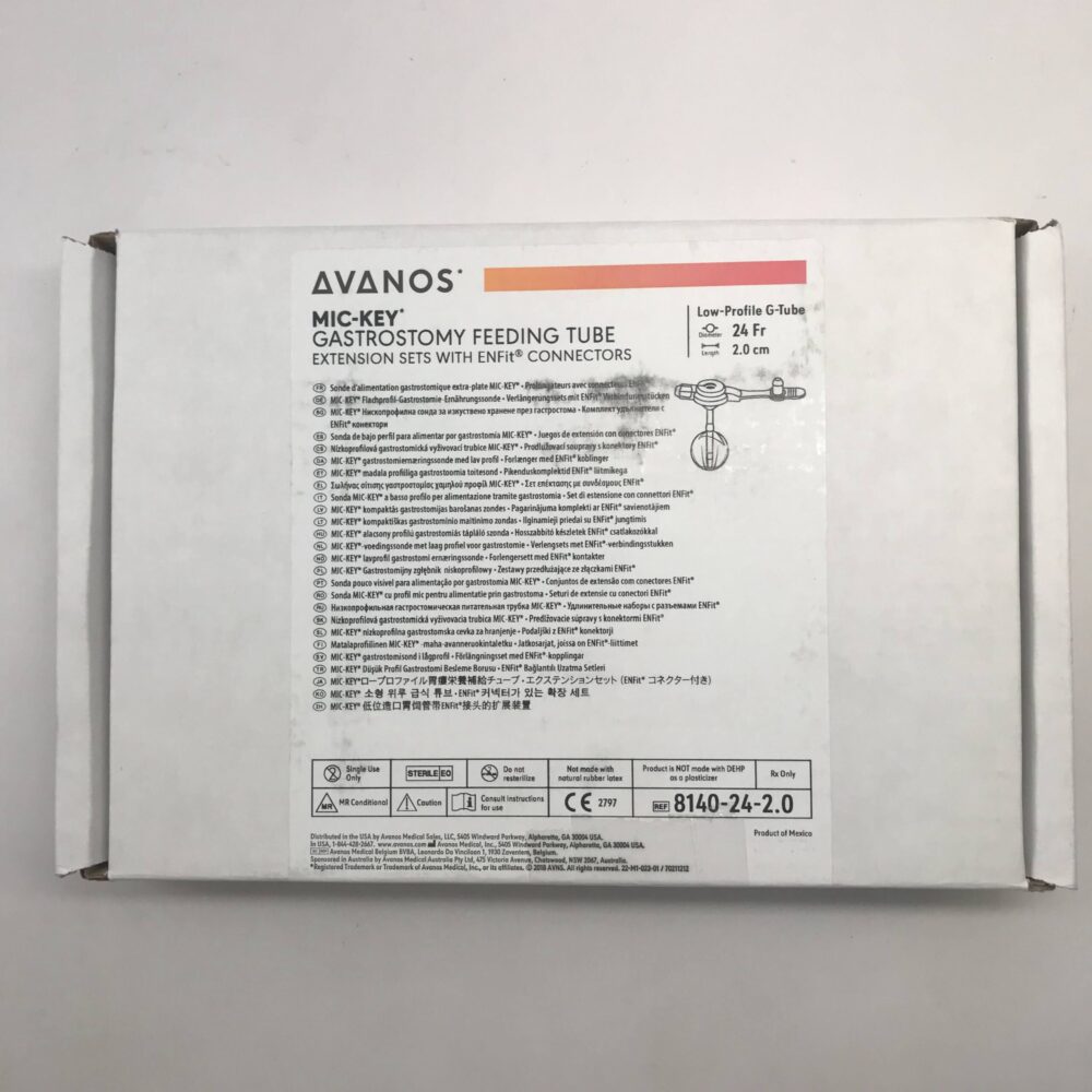 Avanos 8140-24-2.0 MIC-KEY Gastrostomy Feeding Tube Entension Sets with ...