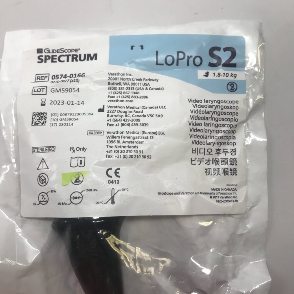 Verathon Medical 0574-0166 GlideScope Spectrum LoPro S2 Video ...