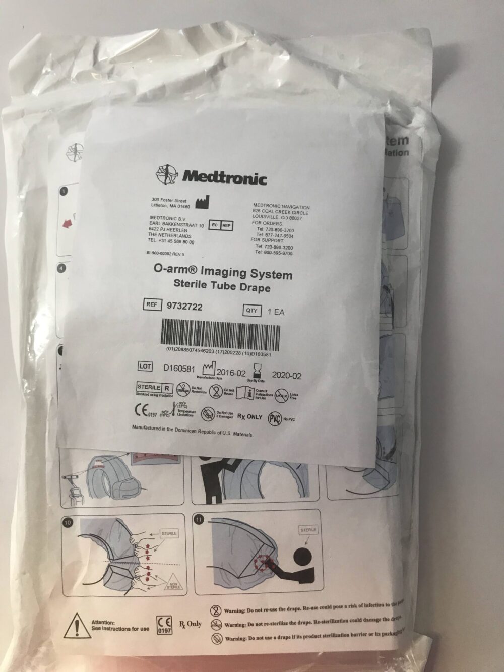 MEDTRONIC 9732722 O-arm Imagining System Sterile Tube Drape (X) - GB TECH USA