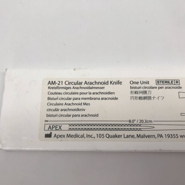 Apex Medical 050517-01 AM-21 Circular Arachnoid Knife Disposable (X ...