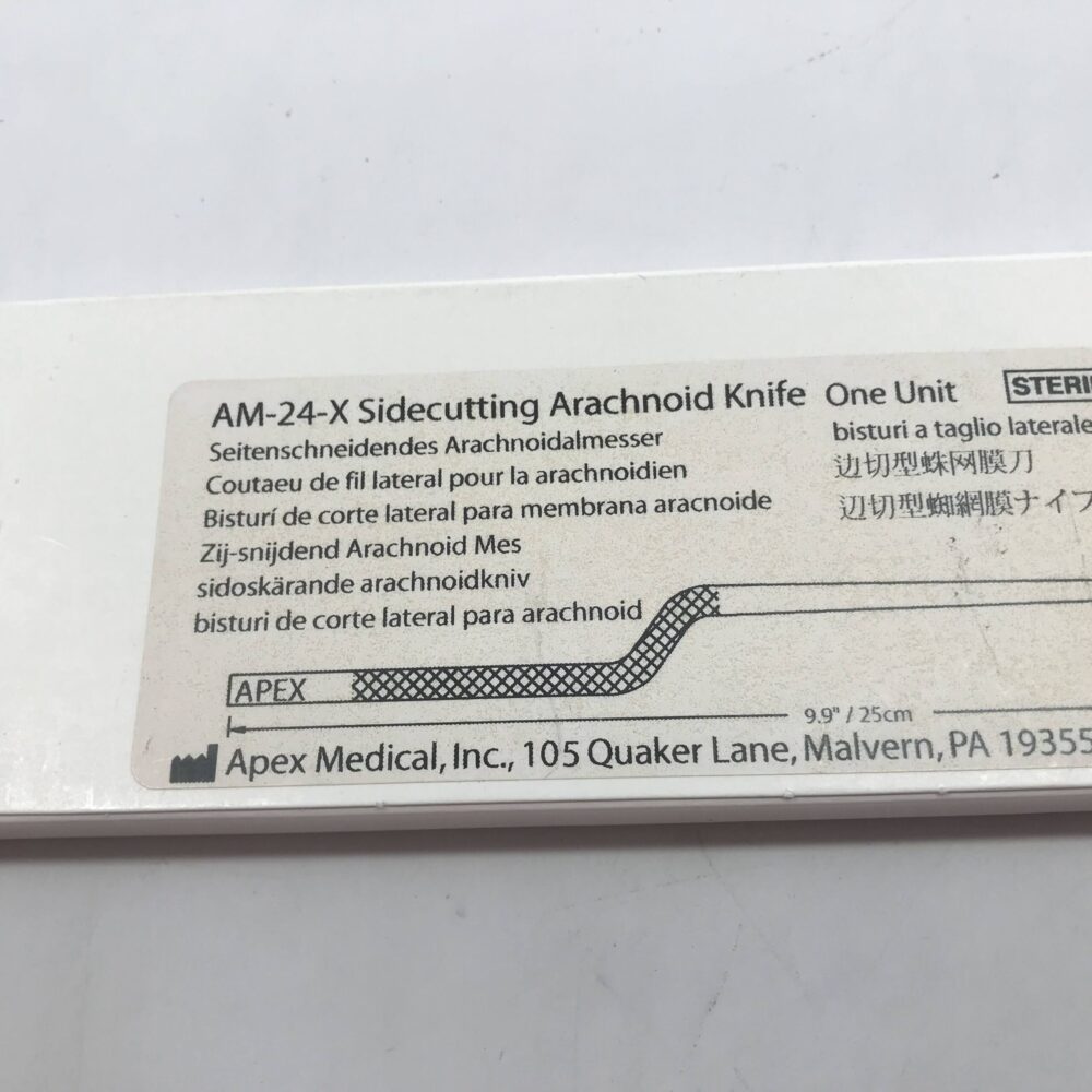 Apex Medical 051816-24 AM-24-X SideCutting Arachnoid Knife Disposable ...