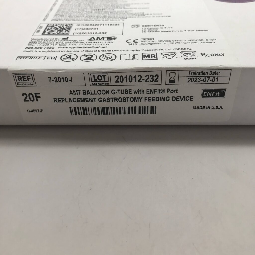 Applied Medical 7-2010-l Amt Balloon G-Tube With EnFit Port Replacement ...