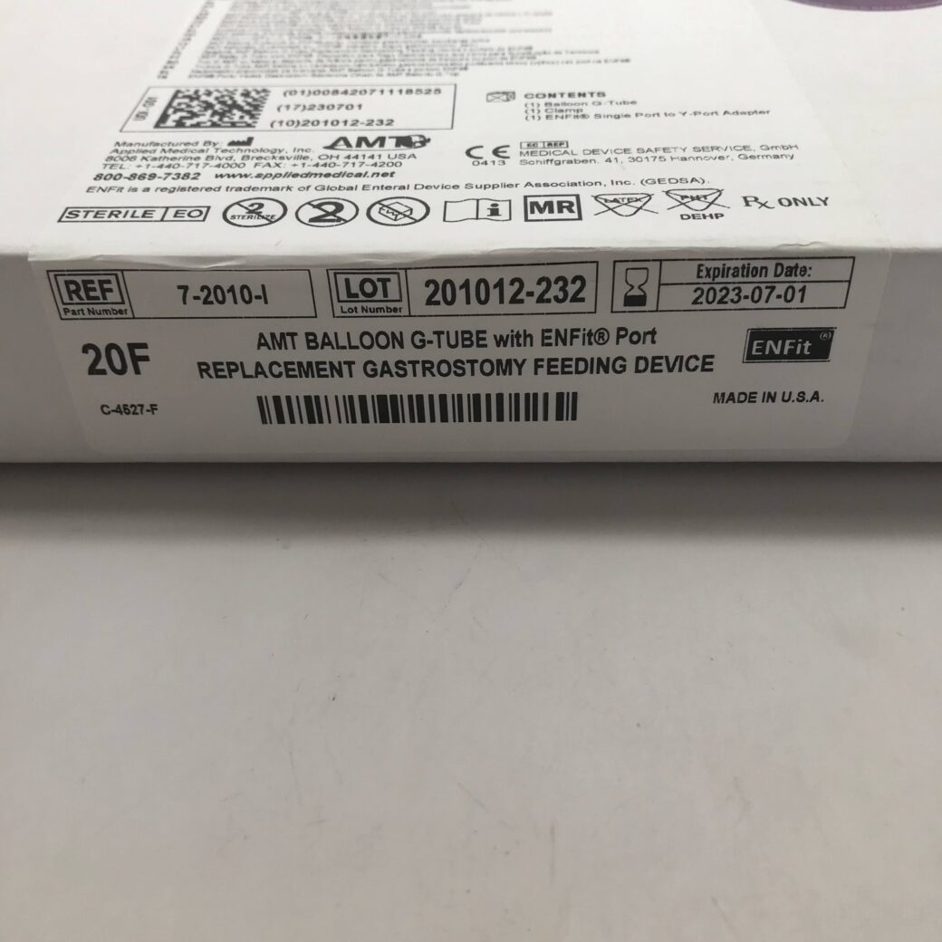 Applied Medical 7-2010-l Amt Balloon G-Tube With EnFit Port Replacement ...