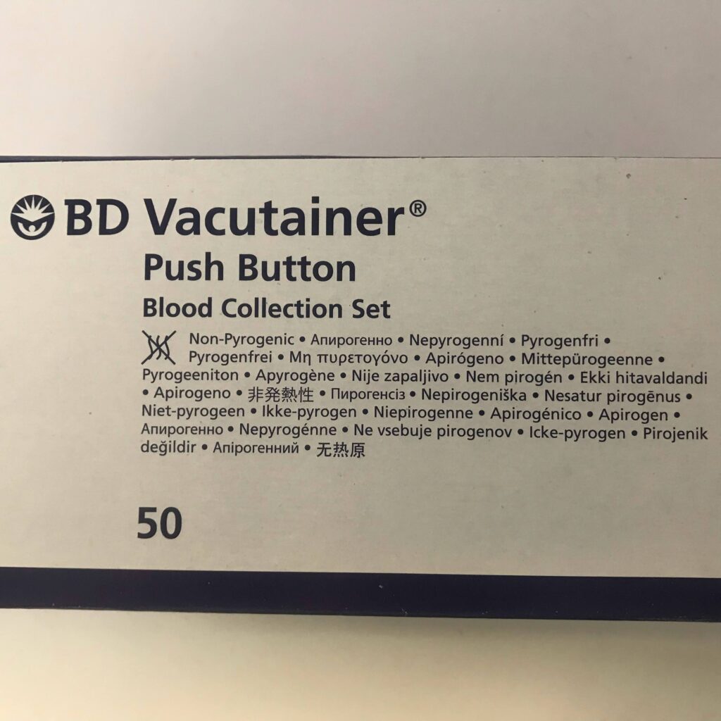 BD 367323 Vacutainer, Push Button, Blood Collection Set, 0.5x19mm x ...