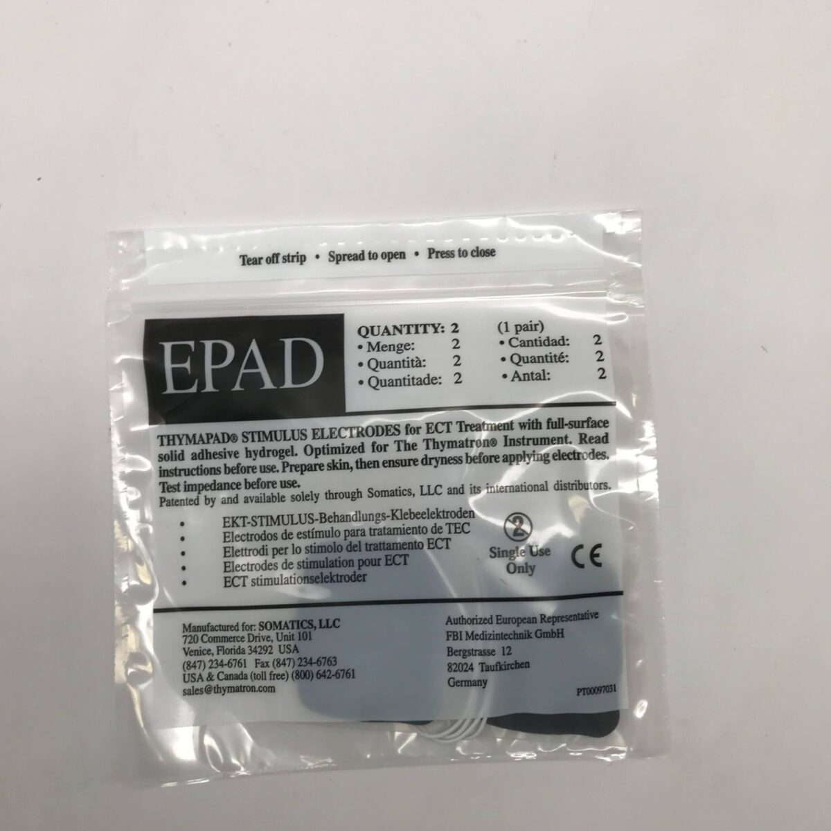 Somatics Thymapad Stimulas Electrodes For ECT Treatment With Full ...