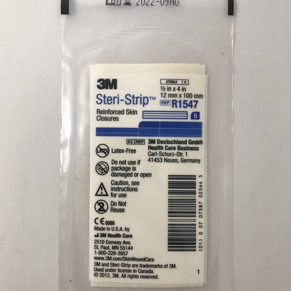 3M R1547 Steri-Strip Reinforced Skin Closures (1/2in x 4in)(12mm x ...